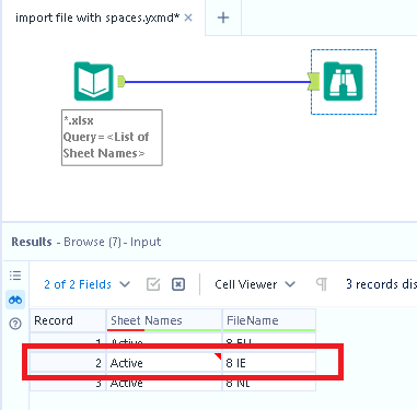 Can't get all sheet names when one contains traili... - Alteryx Community
