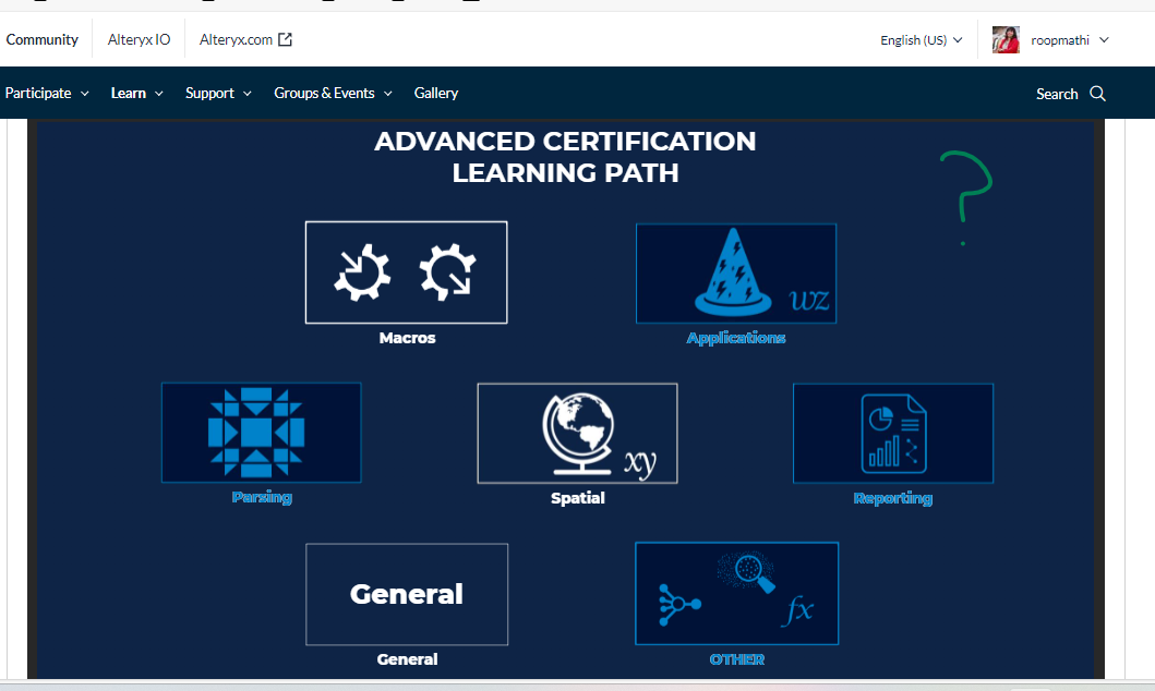Solved: Advanced Certification - Alteryx Community