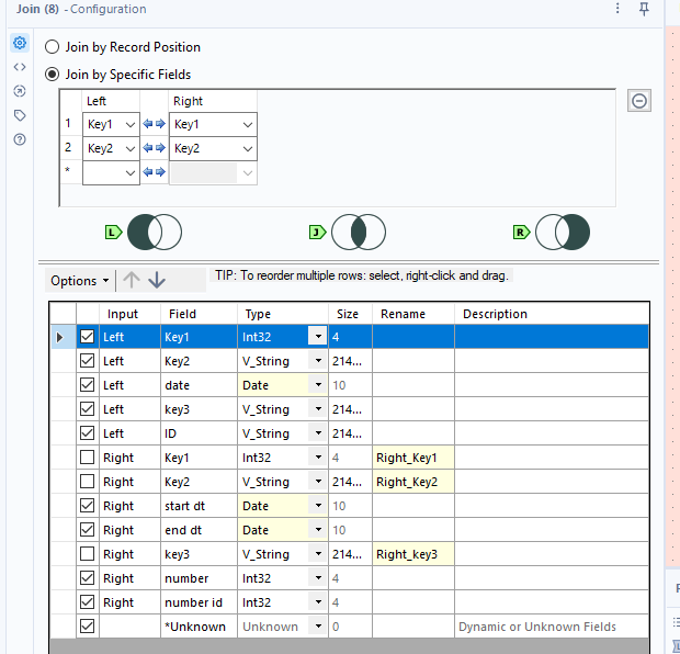 Left Join Getting Columns Of Left Table Only If K Alteryx Community 