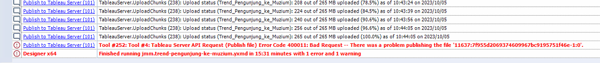 Error Code 400011 Bad Request Problem In Publi Alteryx Community 