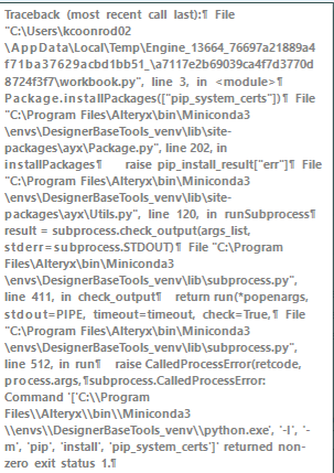 Server API Tool - Problem with Required Package I... - Alteryx Community