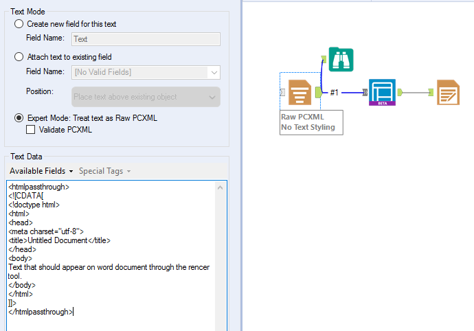 HTML Passthrough text won't appear with Render Too... - Alteryx Community
