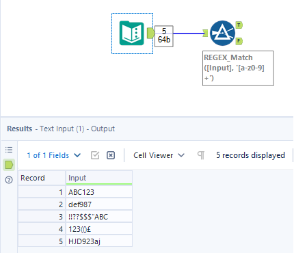 Regex_Match - Keep only rows containing alphabets ... - Alteryx Community