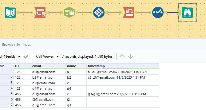 Solved: Match value to correct row after Transpose - Alteryx Community