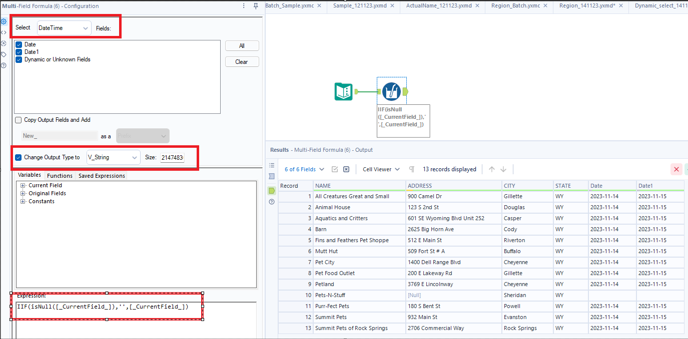 Dynamic Data Cleansing - without cleansing one col... - Alteryx Community