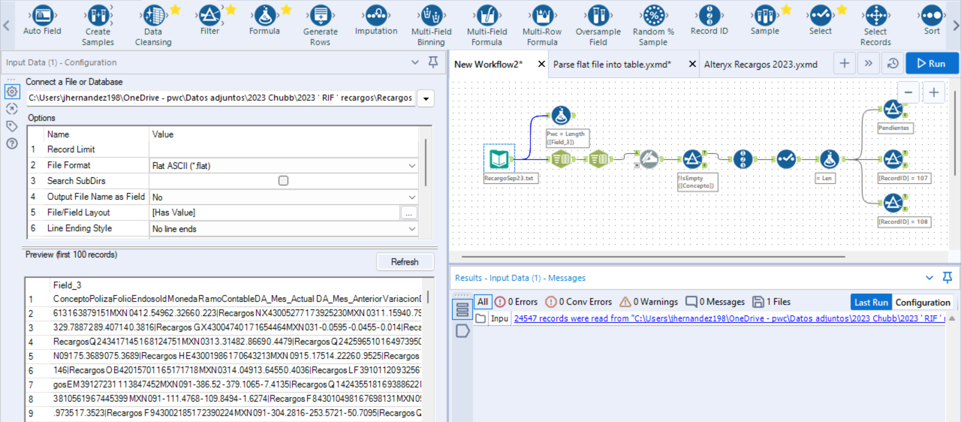 Solved: Crear una tabla a partir de una única fila de dato... - Alteryx Community
