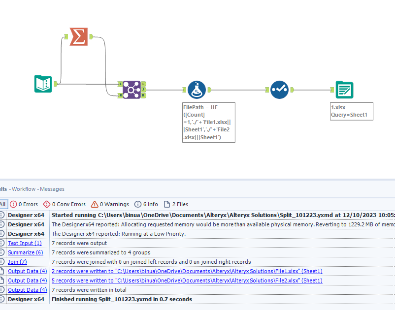 Solved: Split data with same value - Alteryx Community