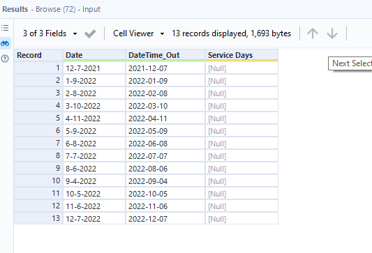 Solved: Trying to find the Date Difference using the Multi... - Alteryx Community