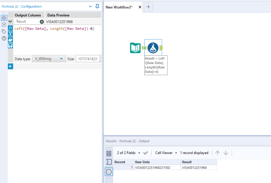 Formula is not working ( Left, Len) - Alteryx Community