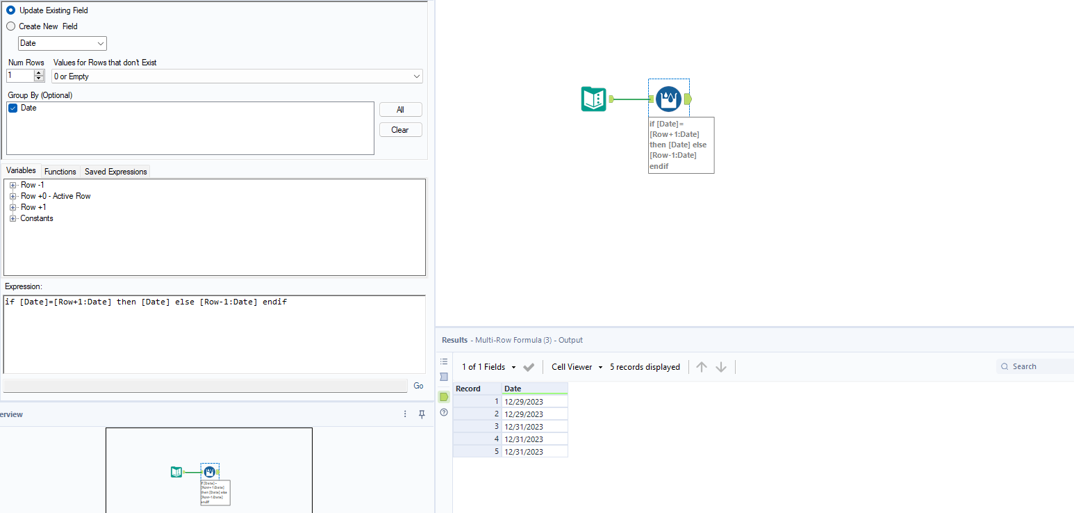 Solved: how do i apply non null value down the list - Alteryx Community
