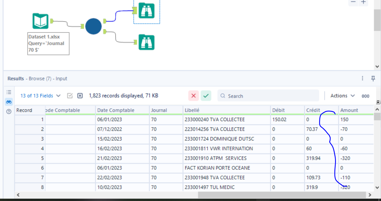 Solved: Spliting amount column between round dollar amount... - Alteryx Community