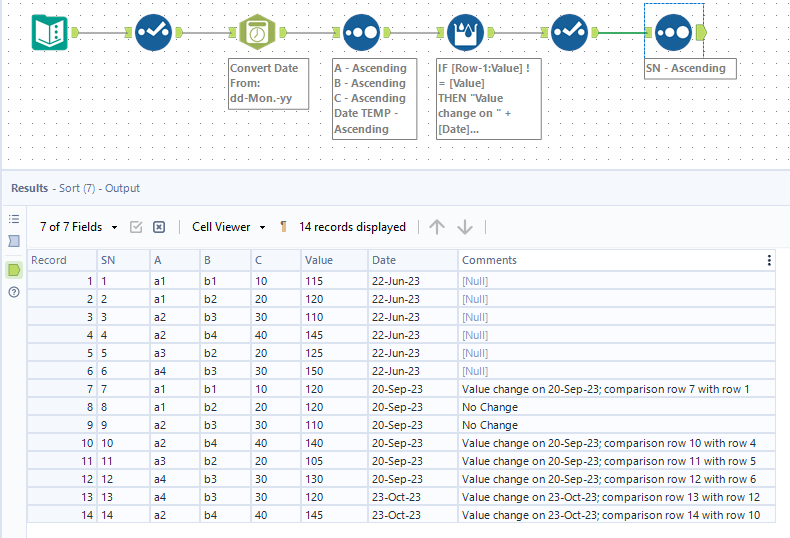 Comparison of values and creating one output colum... - Alteryx Community