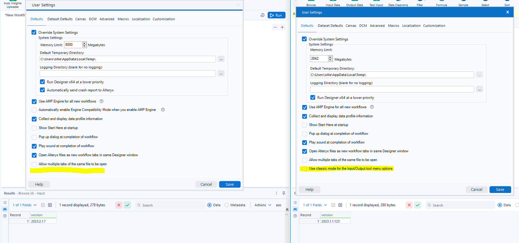 Solved: Old style Input Data interface - Alteryx Community