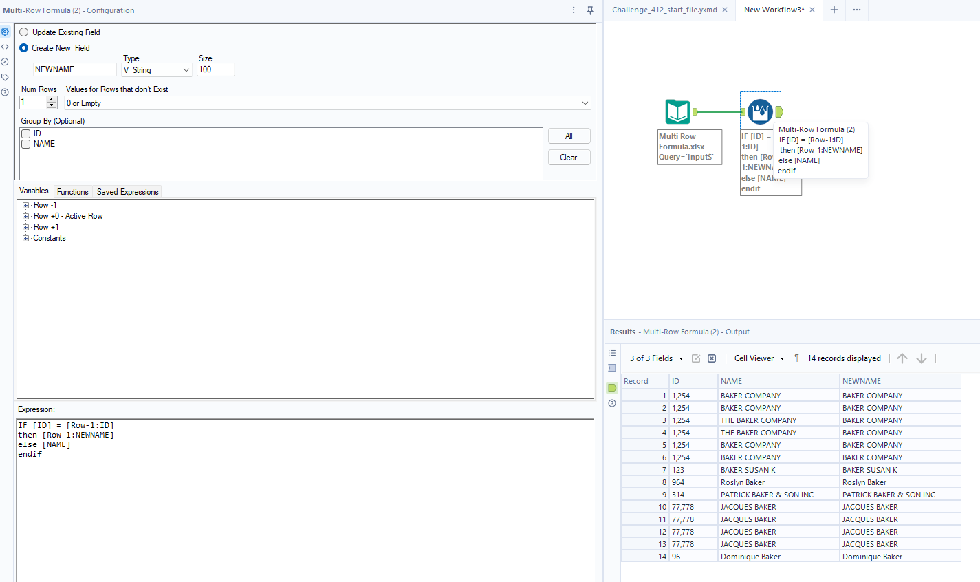 Solved: Issue with Multi Row Formula - Alteryx Community