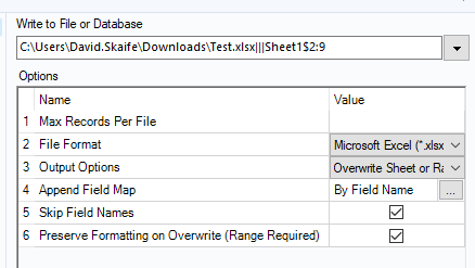 Different data in a Same Sheet using RANGE formula - Alteryx Community