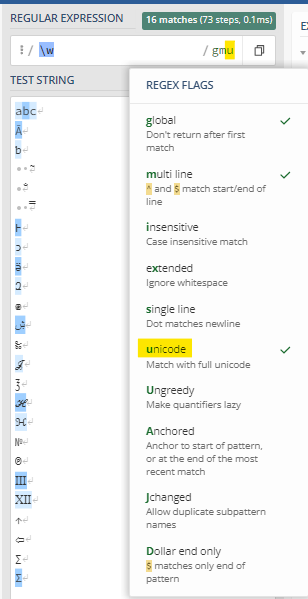 Solved: \w not behaving as expected - Alteryx Community