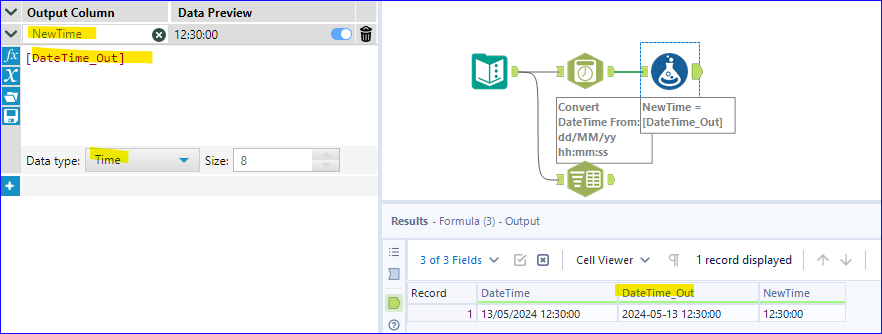 Date Time format to Time - Alteryx Community