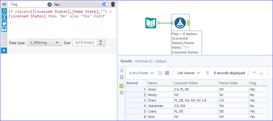 Solved: Verifying data from one column is found in another... - Alteryx ...