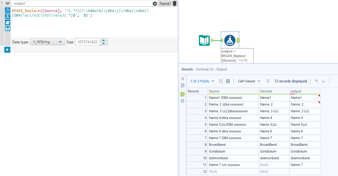 Solved: Remove all after "DBA" (Doing Business As) - Alteryx Community