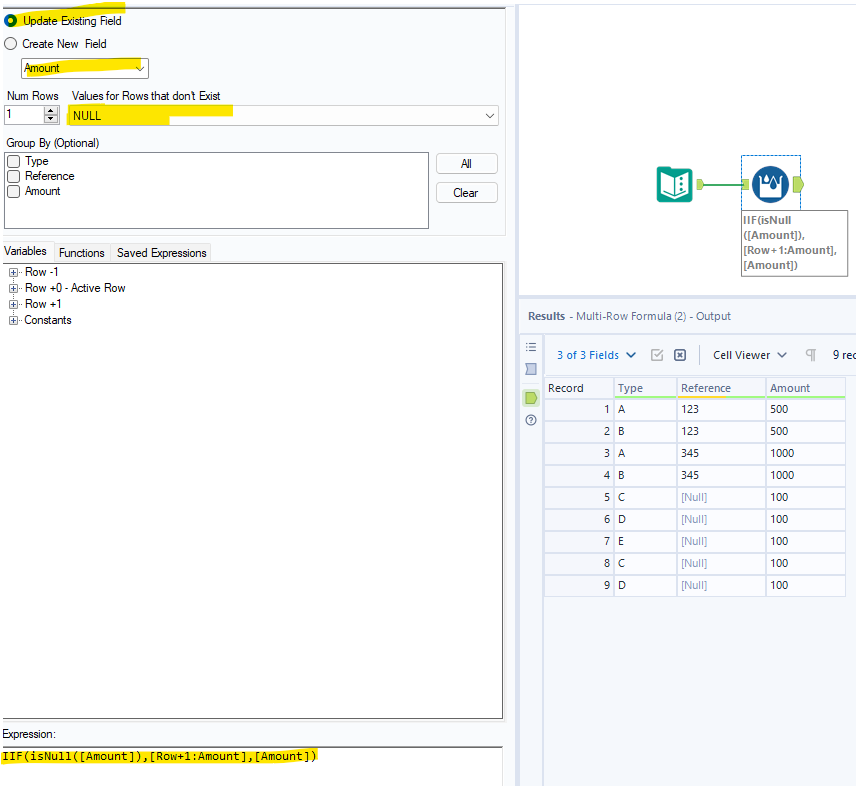 Solved: Copy Data from one row to the other - Alteryx Community