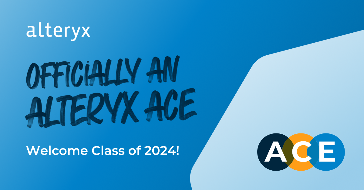 Announcing New ACEs in the Class of 2024! - Alteryx Community