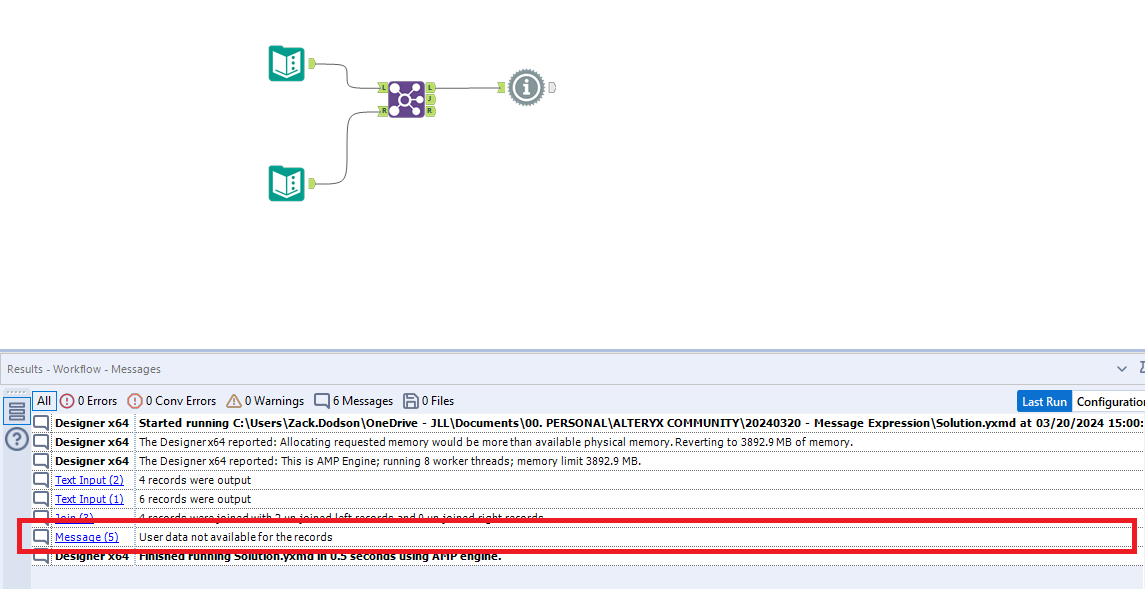 Error Message In Join Tool Alteryx Community 