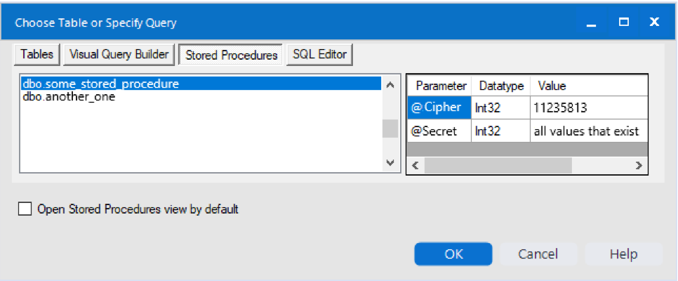 Input tool stored procedure parameter all values - Alteryx Community