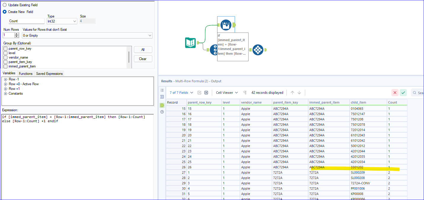 How to convert formula IF(E2 E1,1,A1+1) in excel ... - Alteryx Community