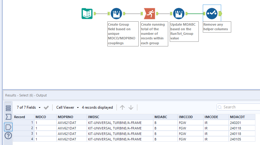 Solved: Keep first record for column based on unique other... - Alteryx Community