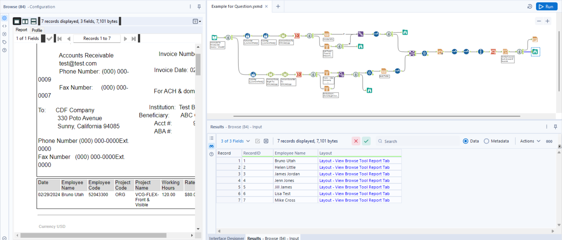 Solved: Adding Table to Process for Invoice Output - Alteryx Community