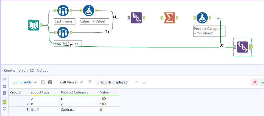 Solved: How to subract 2 cells in a same column - Alteryx Community