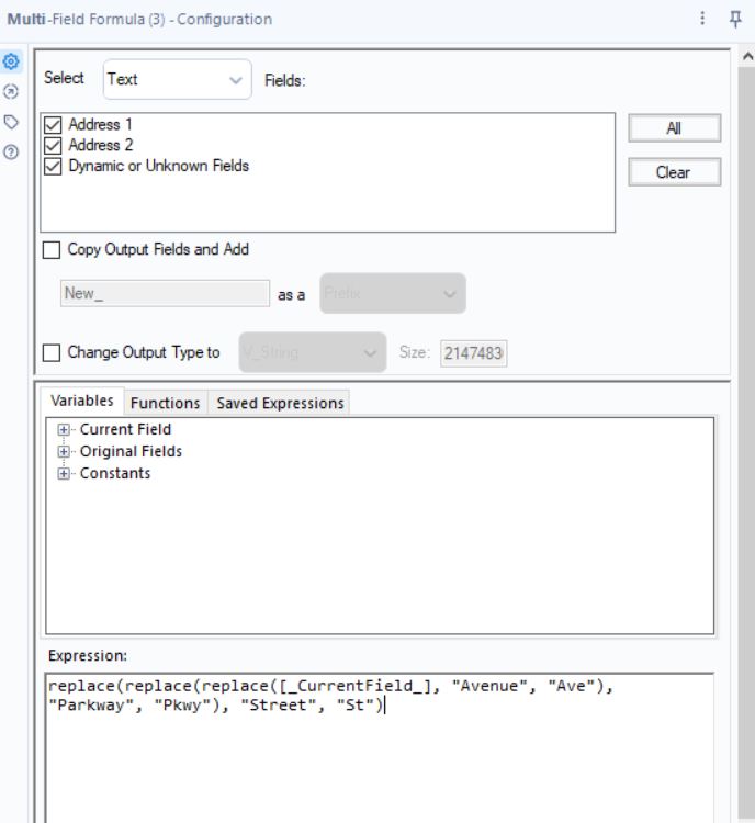 Solved: Multiple replace expressions in the Multi Field To... - Alteryx Community