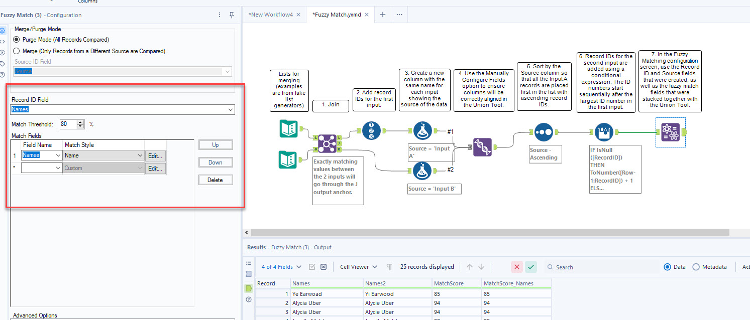 Solved: Fuzzy Match Tool for Matching Epic and Project Nam... - Alteryx Community