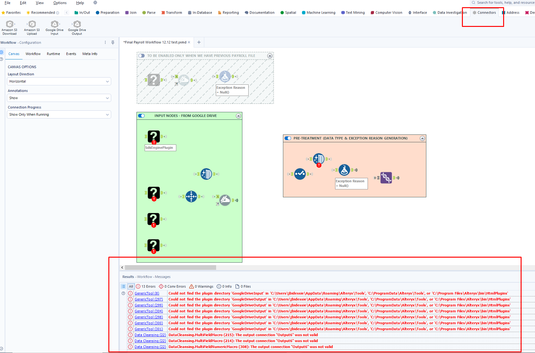 Issue with Google Drive Input Nodes - Alteryx Community