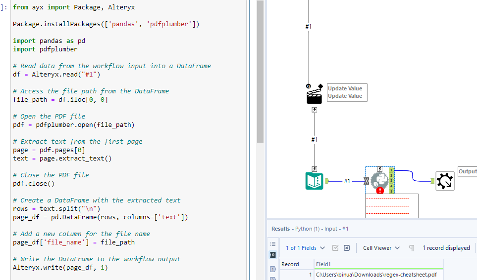 Passing Different Filenames Into Python Tool To Co Alteryx Community 