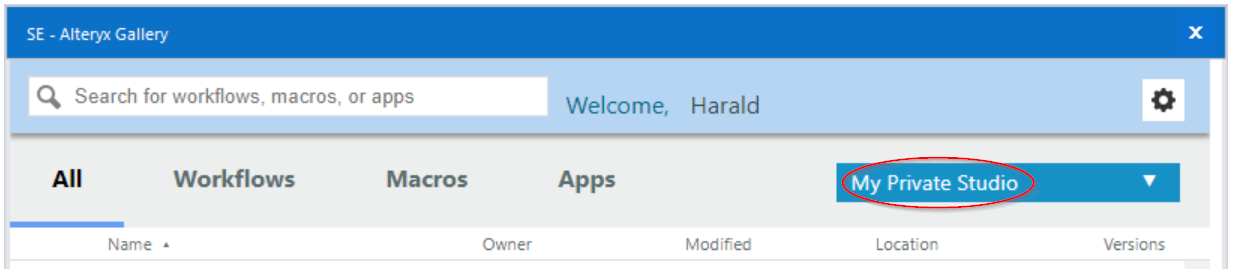 Open workflow dialog from Gallery: Change default ... - Alteryx Community
