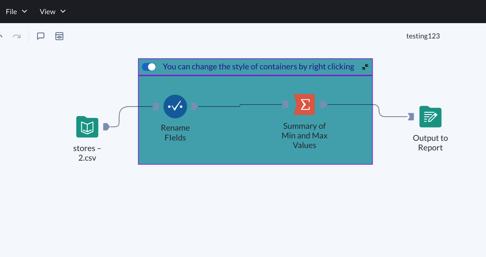 Container Background and Text Color - Alteryx Community