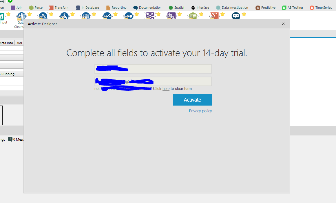 Solved: Cant' activate Trial - Alteryx Community
