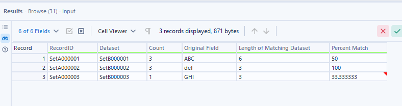 Comparing 2 columns strings have giving percentage... - Alteryx Community