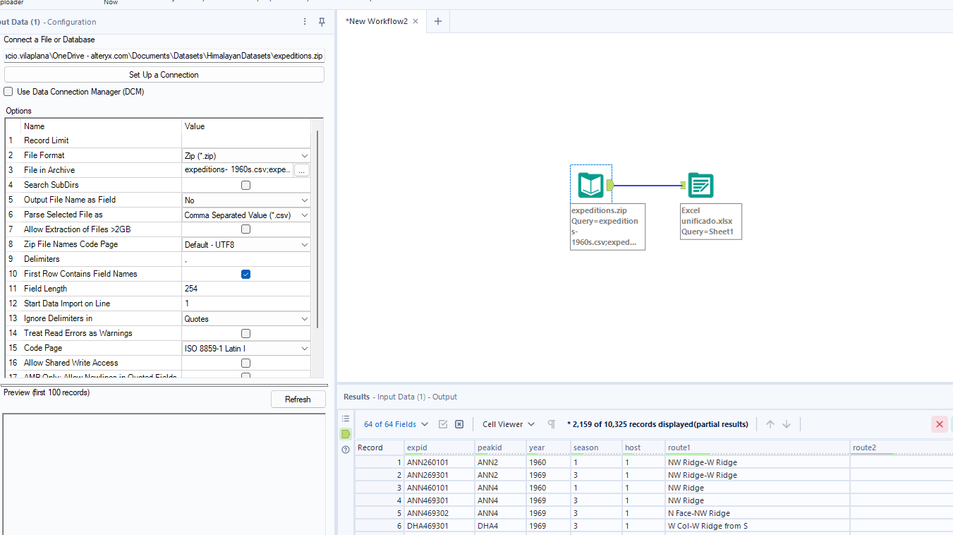 Unificar archivos en Excel qué están comprimidos e... - Alteryx Community