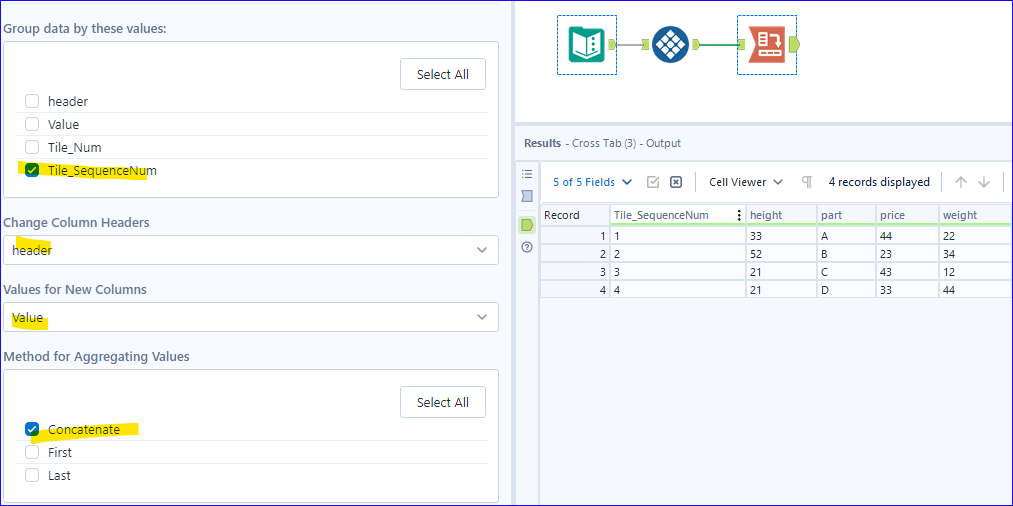 Solved: How to change and transpose the following table fo... - Alteryx ...
