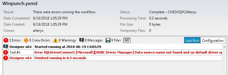 Solved: MySql error when scheduled - Alteryx Community