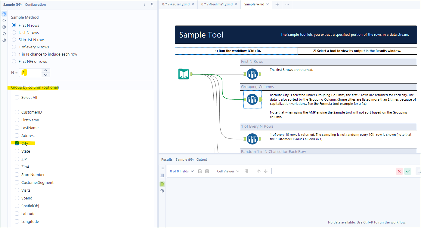Solved: Random Sampling - Alteryx Community