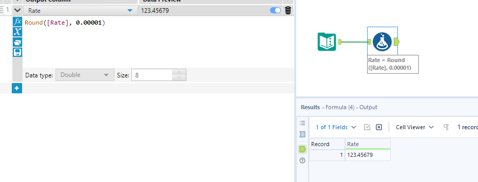 Solved: Round formula calculating NULL for every record - Alteryx Community