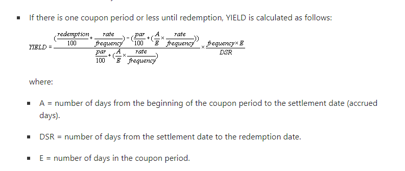 Solved: Finance Formula: YIELD - Alteryx Community
