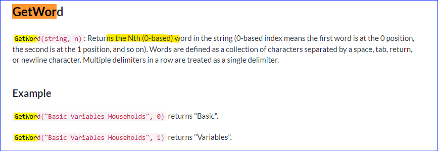 Solved: Question about GetWord function - Alteryx Community