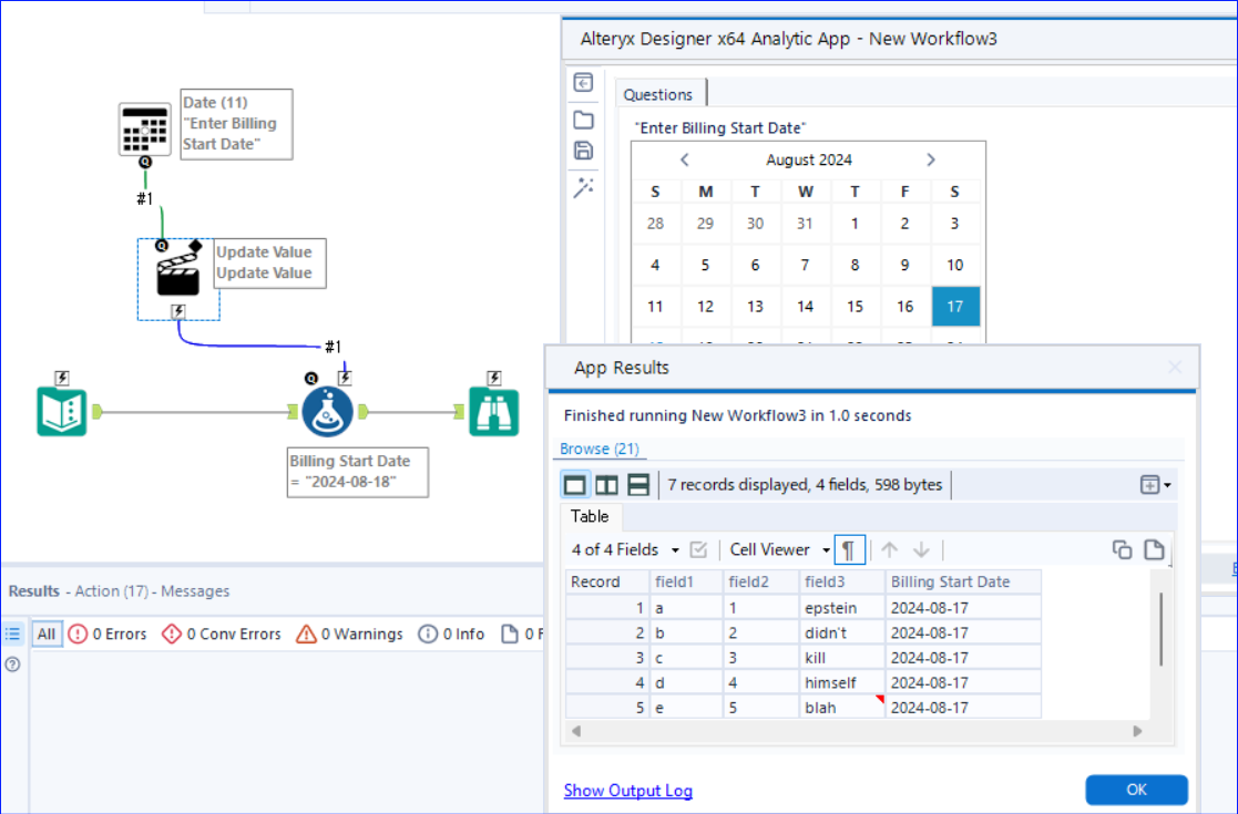 Solved: Choose a Date and have that feed into workflow.... - Alteryx Community