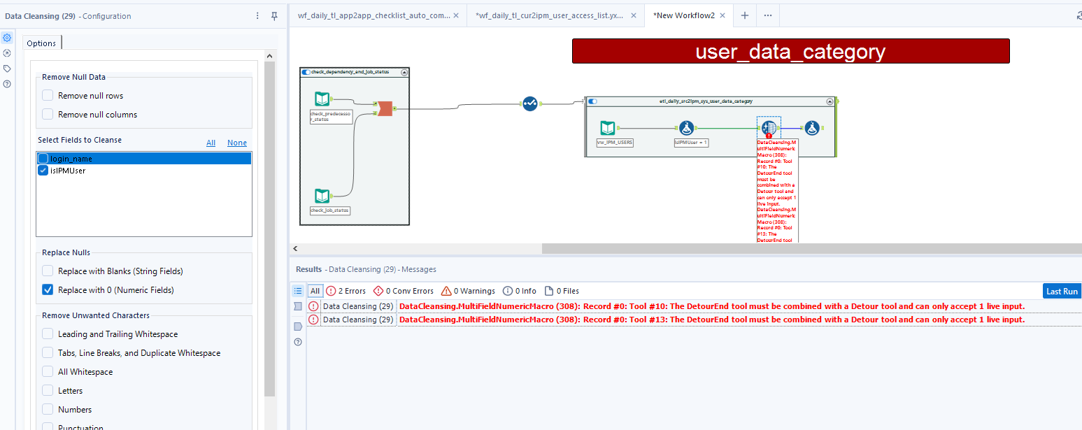 [Urgent] Data Cleansing Error in Control Container - Alteryx Community