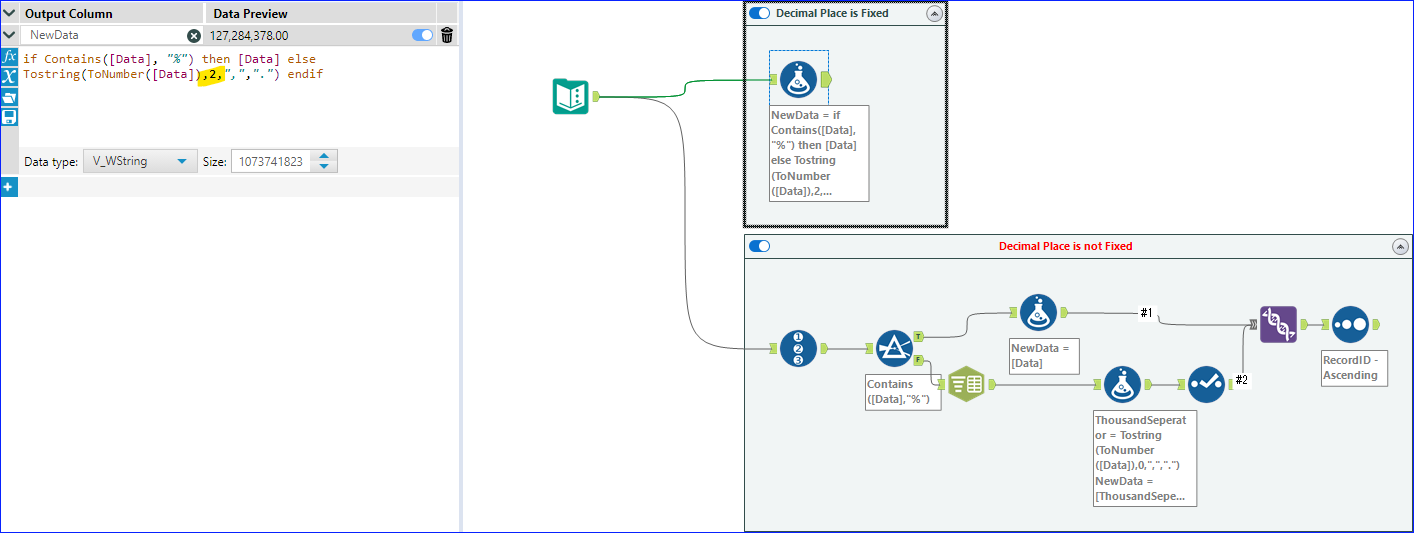 Solved: convert specific cell to double from v_string - Alteryx Community