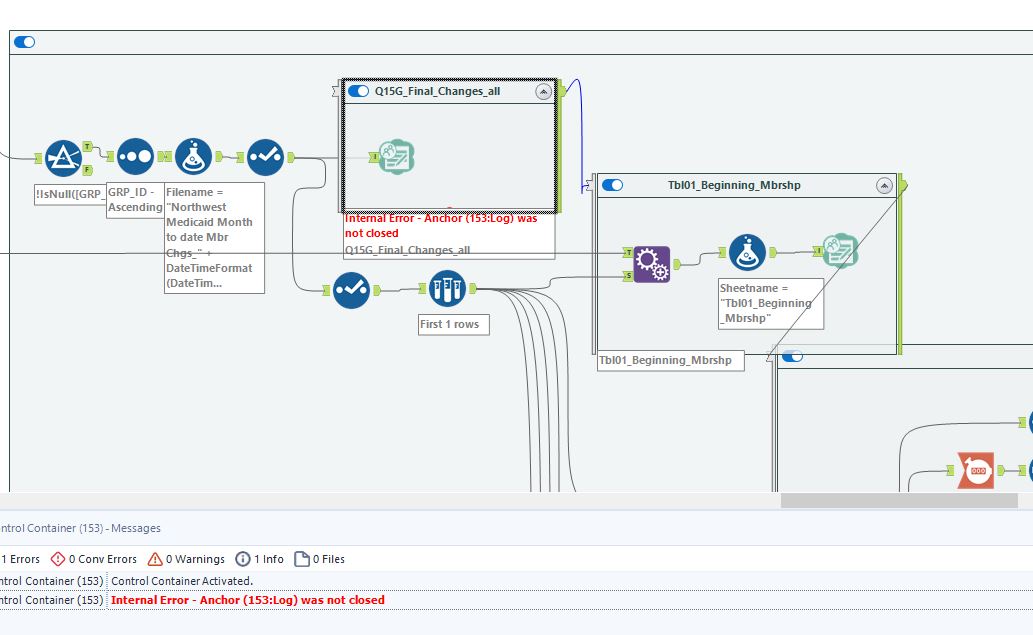 Control Container Internal Error - Anchor was not ... - Alteryx Community